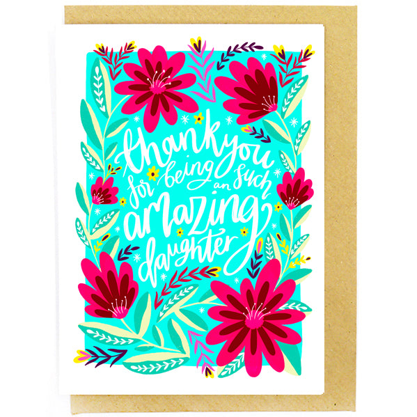 Thank You Amazing Daughter Card – The Sunshine Bindery
